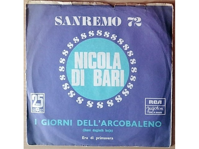 SP NICOLA DI BARI - Sanremo 72: I Giorni Dell` Arcobale