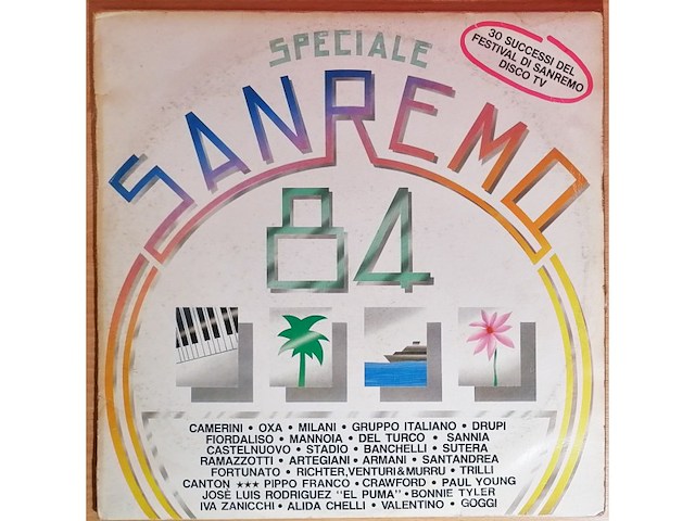 2LP V/A - Speciale SANREMO 84 (1984) Italy, VG/G+/VG-