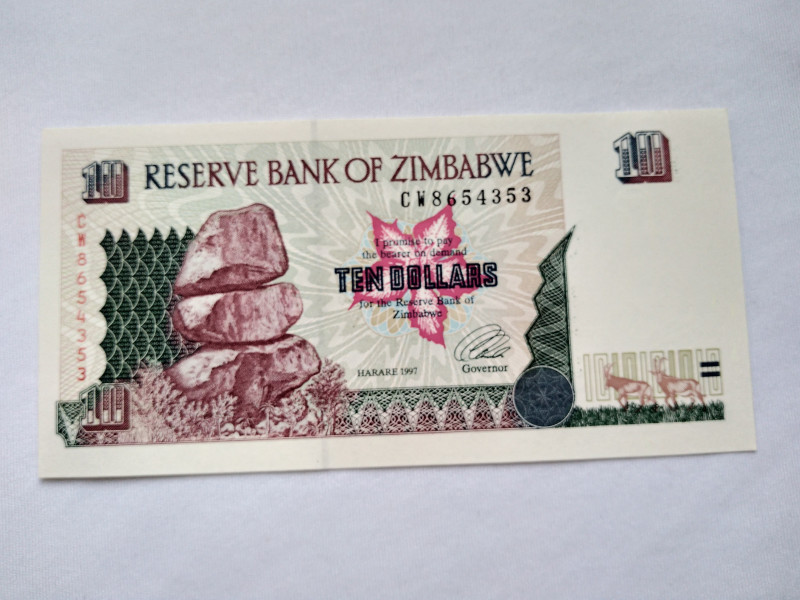 Zimbabve 10 dolara,1997 god.UNC,P-6