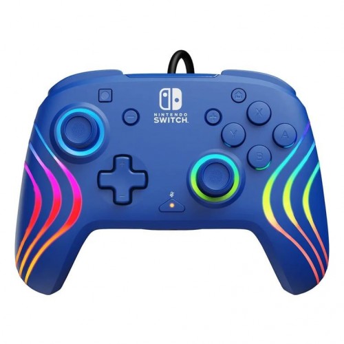 Nintendo switch afterglow wave wired controller blue