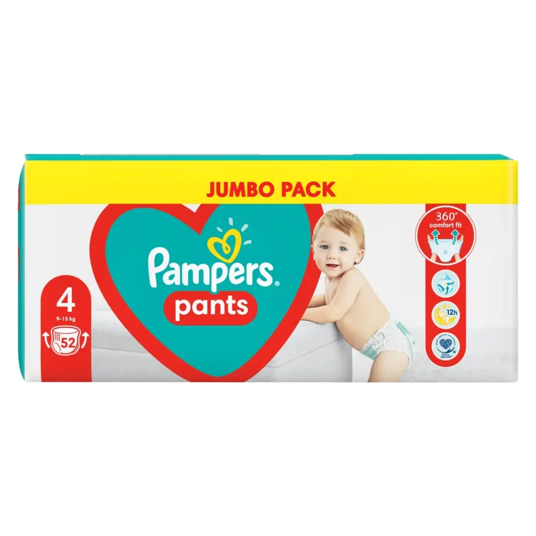 PAMPERS Pelene za jednokratnu upotrebu Pants 4, 9-14 kg 52 komada 100808.0