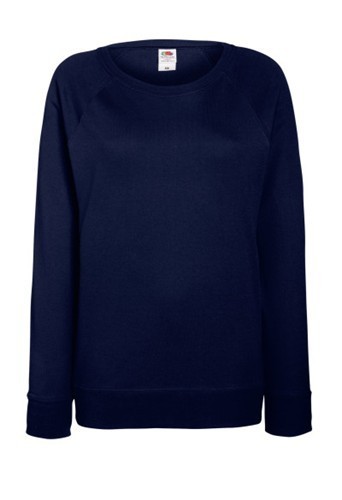 FRUIT OF THE LOOM, LADIES LIGHTWEIGHT RAGLAN SWEAT, ŽENSKI KLASIČNI DUKS, TAMNO TEGET, S