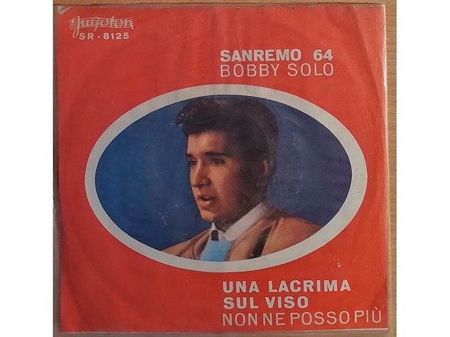 SP BOBBY SOLO - Sanremo 64: Una Lacrima, 2.pres, VG/VG+