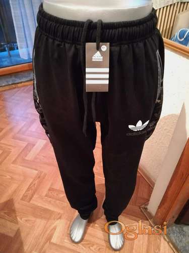 Nova muska pamucna trenerka donji deo Adidas Crna 2XL Ranfla Novo