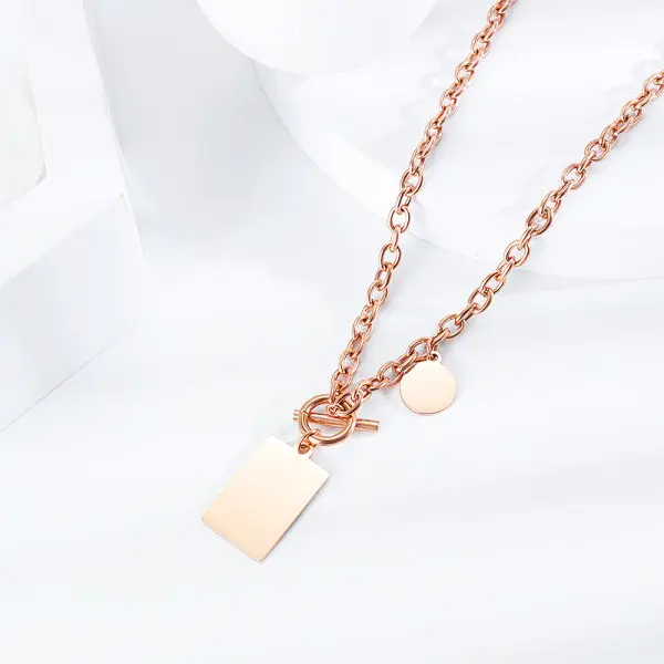 Ženska ogrlica sa priveskom GX1634 rose gold boje