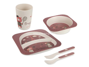 Babies set za hranjenje 5 delova Bonjour Canpol red