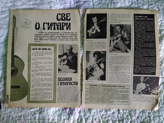 Članak Sve o gitari , časopis Zdravo