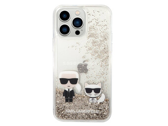 Futrola Karl Lagerfeld Liquid Glitter Case Karl And Choupette za Iphone 14 Pro zlatna