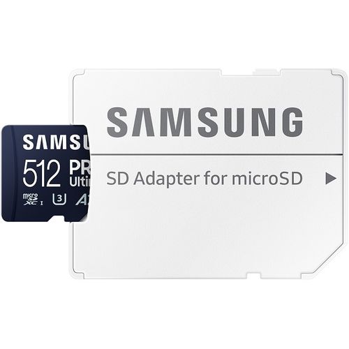 MicroSD MB-MY512SA/WW 512GB, PRO Ultimate, SDXC, UHS-I U3 V30 A2, Read up to 200MB/s, Write up to 130 MB/s, for 4K and FullHD video recording, w/SD adapter