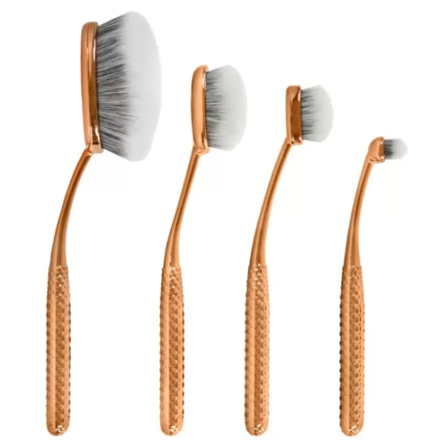 Set četkica za šminkanje Rose gold - MODA METALLIC