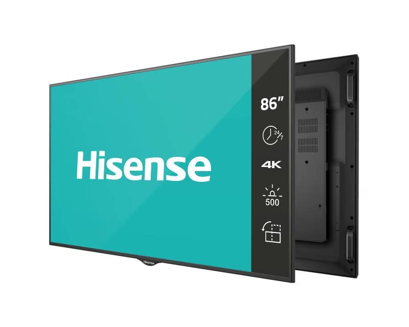 HISENSE 86 inča 86BM66AE 4K UHD 500 nita Digital Signage Display – 24/7 Operation