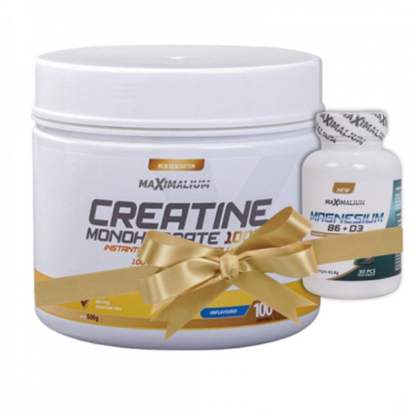 Maximalium Creatine 100% 500g+MG-B6-D3 30t