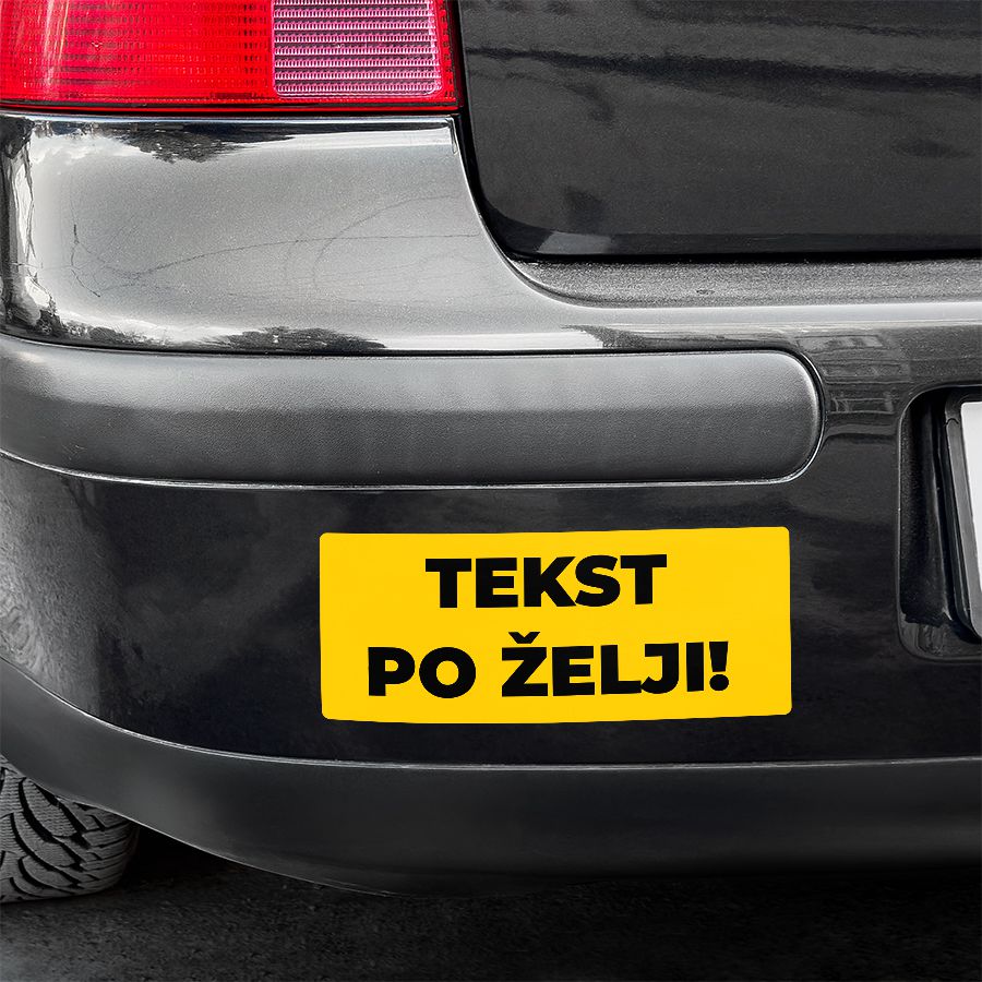 AUTO STIKER SA TEKSTOM PO ŽELJI – PRAVOUGAONI