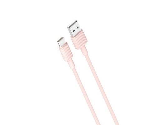 XO USB kabl NB156 USB - USB-C 1,0m 2,4A roze