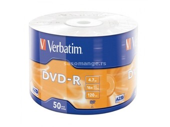 DVD-R Verbatim 16x 1/50 MATT SILVER AZO/WRAP