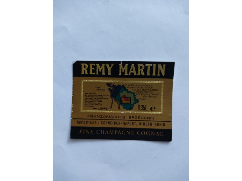 ETIKETA - stara REMY MARTIN0,35 L