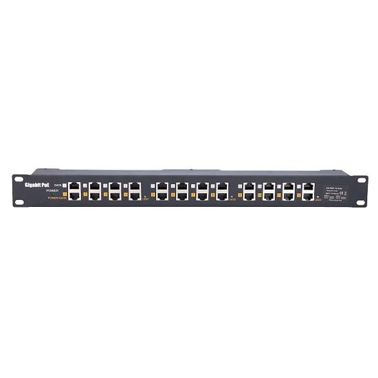 Extralink 12 Port 10/100/1000 PoE injector, 19'', rack mount