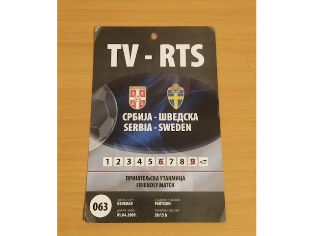 SRBIJA-ŠVEDSKA 2009. TV PROPUSNICA