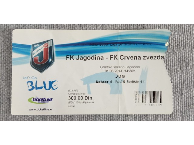 FUDBAL: JAGODINA - CRVENA ZVEZDA 01.03.2014