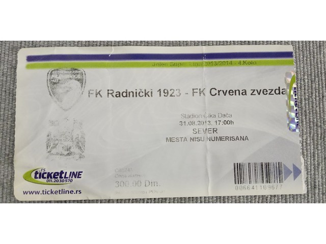 FUDBAL: RADNICKI (Surdulica) - CRVENA ZVEZDA 31.08.2013