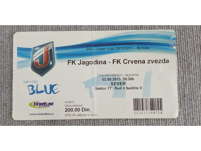 FUDBAL: JAGODINA - CRVENA ZVEZDA 02.05.2013