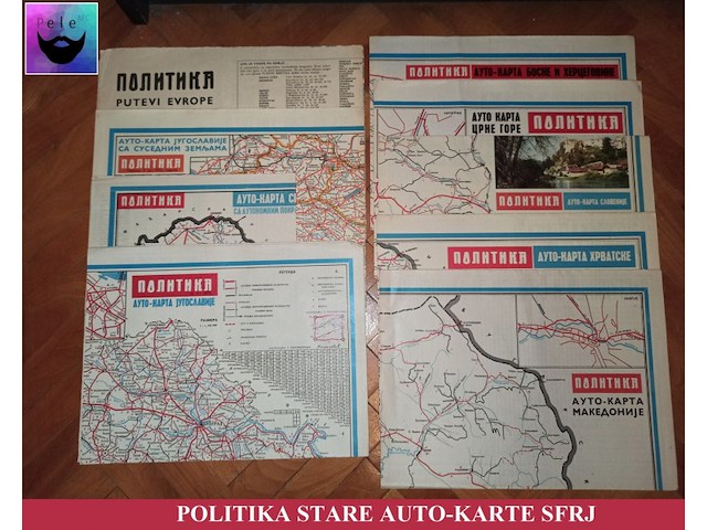 Politika EX YU auto-karte KOMPLET - TOP PONUDA