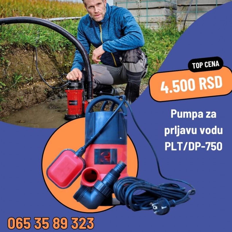 Pumpa za prljavu vodu PLT/DP-750
klikdooglasa.com asks for your consent to use your personal data to:
Manage your data
Confirm our vendors