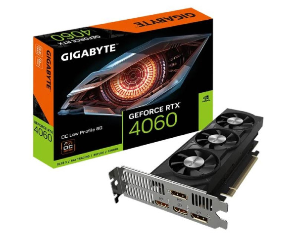 GIGABYTE nVidia GeForce RTX 4060 OC Low Profile 8GB GV-N4060OC-8GL