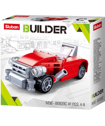 Sluban kocke za decu Automobile crveni 41 kom - A060137