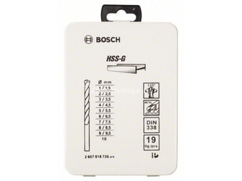 Bosch 19-delni set burgija za metal HSS-G, DIN 338, 135, u metalnoj kutiji 1-10 mm, 135 ( 26070...