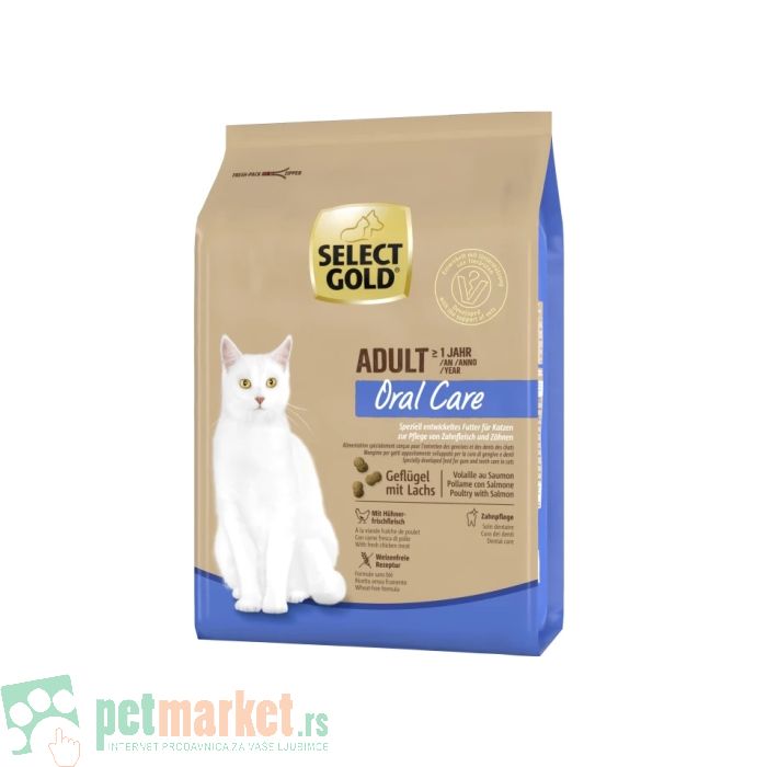 Select Gold: Hrana za odrasle mačke za negu zuba Oral Care, 400 gr