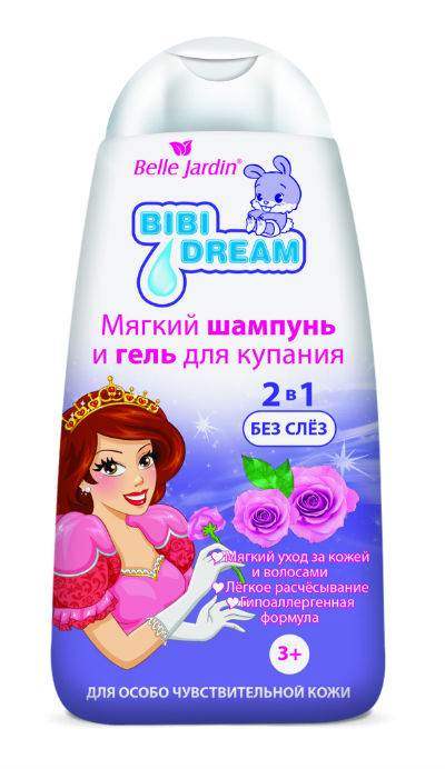 KUPKA I ŠAMPON ZA NEGU OSETLJIVE DEČJE KOŽE I KOSE SA MIRISOM RUŽE BIBI DREAM 300 ML