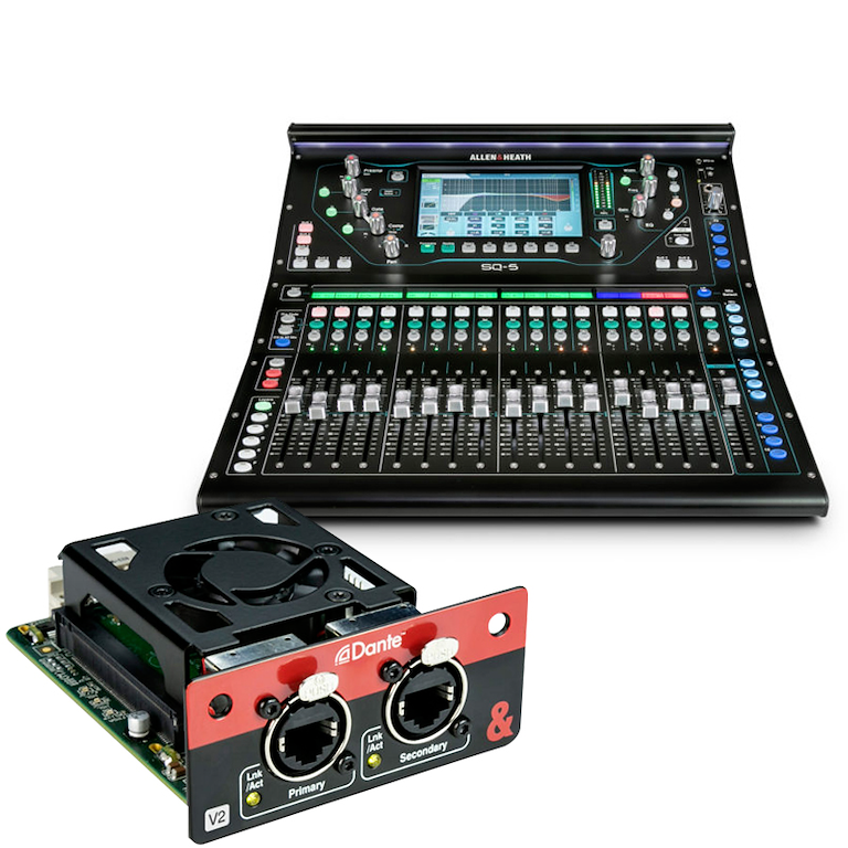 Allen & Heath SQ-5 & SQ Dante Bundle komplet
Allen & Heath SQ-5 digitalni mikser
Allen & Heath SQ Dante V2 modul