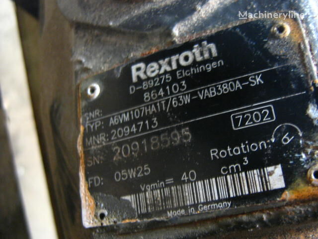 Rexroth A6VM140HA1TA/63W-VZB380A-SK 864103 hidraulični motor za bagera