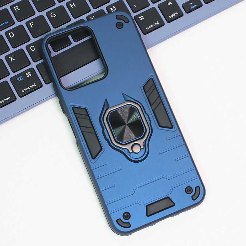 Maskica Cube Ring za Xiaomi Redmi 12 tamno plava