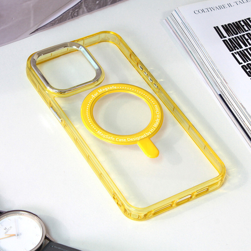 Maskica Frame Magsafe za iPhone 15 Pro Max 6.7 zuta