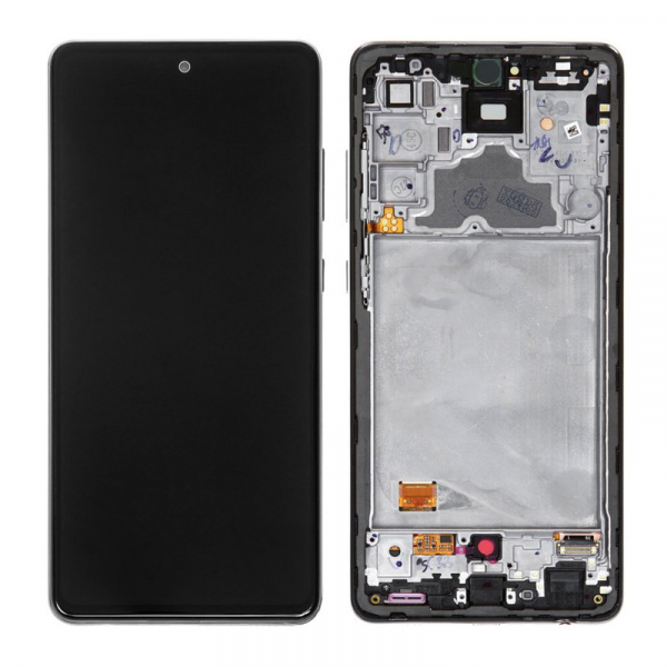 LCD za Samsung A72/A725F + Touch Screen crni sa okvirom OLED (regular size)