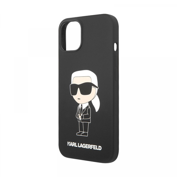 Maska Karl Lagerfeld Hc Silicone NFT Ikonik za iPhone 15 6.1 crna