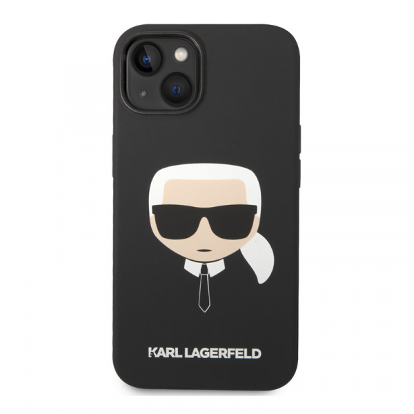 Maska Karl Lagerfeld MagSafe Compatible Case Liquid Silicone Karl Head for iPhone 14 Black