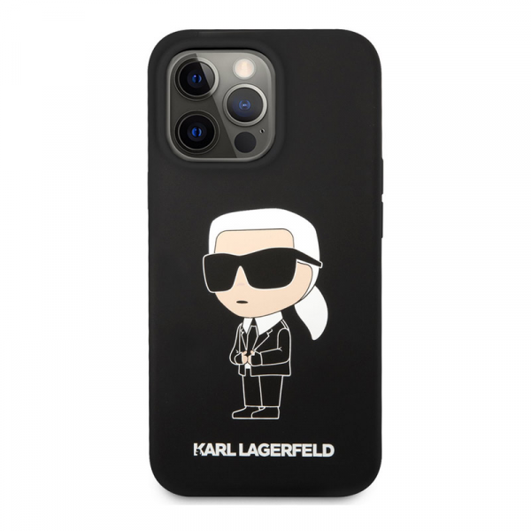 Maska Karl Lagerfeld Liquid Silicone Ikonik NFT za iPhone 13 Pro Black