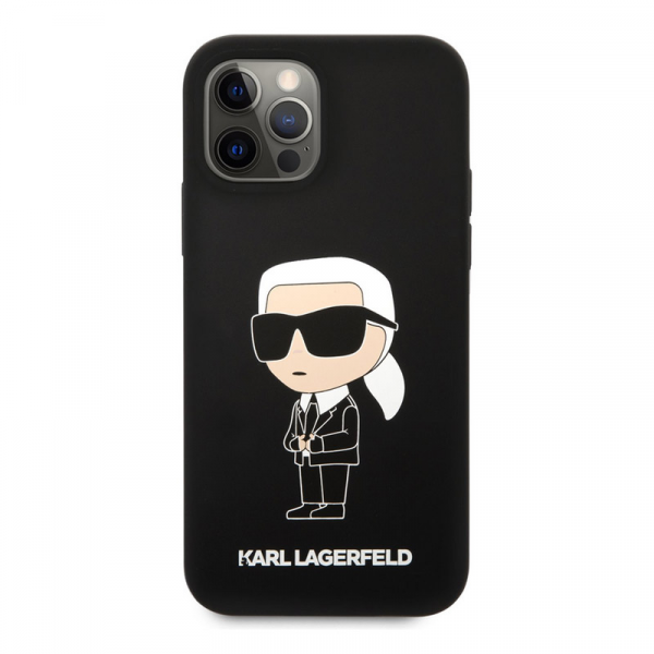 Maska Karl Lagerfeld Liquid Silicone Ikonik NFT za iPhone 12/12 Pro Black