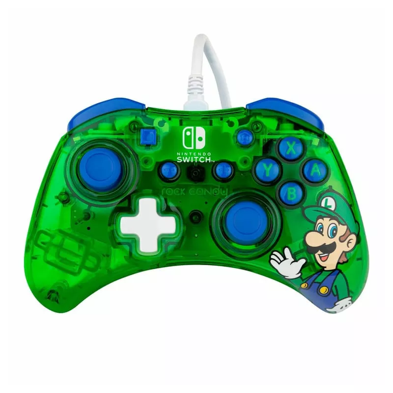 Nintendo Switch Wired Controller Rock Candy Mini Luigi