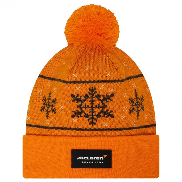 McLaren Racing New Era Snowflake Bobble zimska kapa