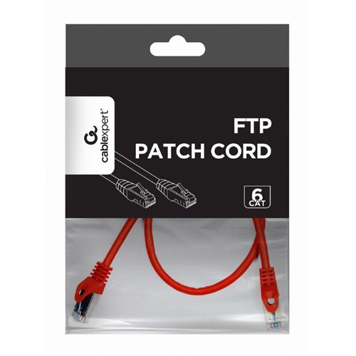 Gembird FTP Cat6 Patch cord, red, 0.5 m | PP6-0.5M/R
