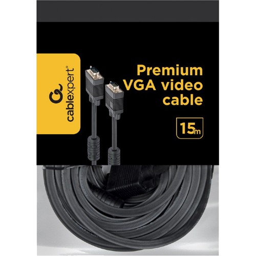 Gembird Premium VGA monitor 15 m kabl HD15M/HD15M | CC-PPVGA-15M-B