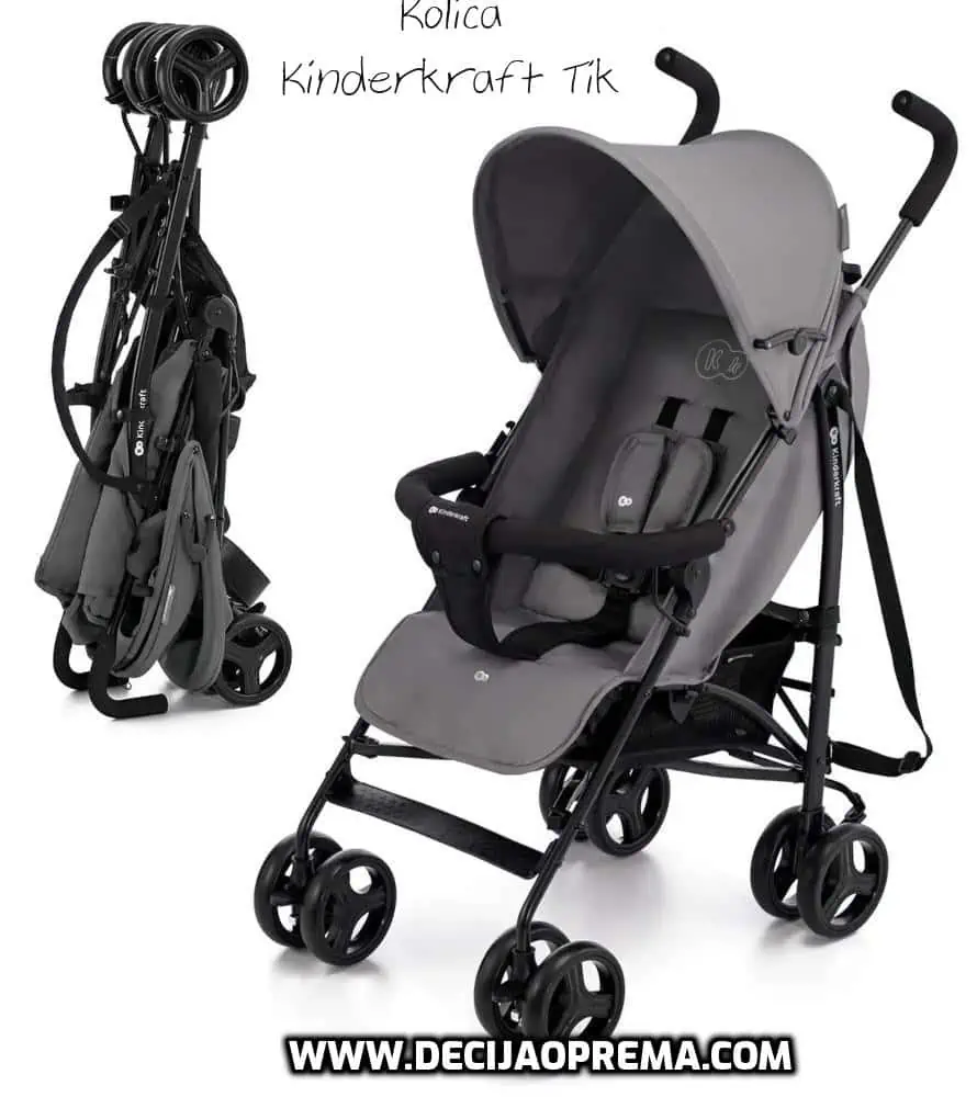 Kolica za bebe Kinderkraft Tik Stone Grey