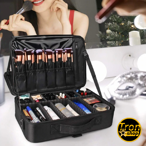 Kozmetički kofer dvoslojna torba za šminku