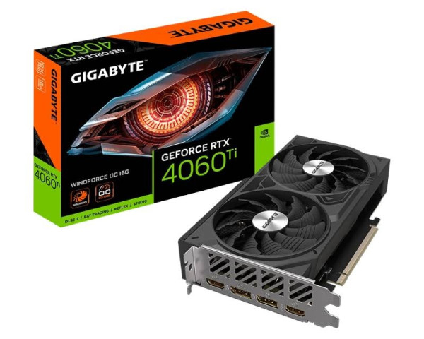 GIGABYTE nVidia GeForce RTX 4060 Ti 16GB 128bit GV-N406TWF2OC-16GD