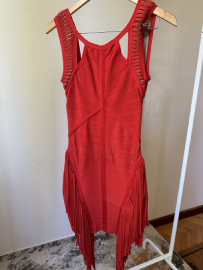 Crvena herve leger haljina