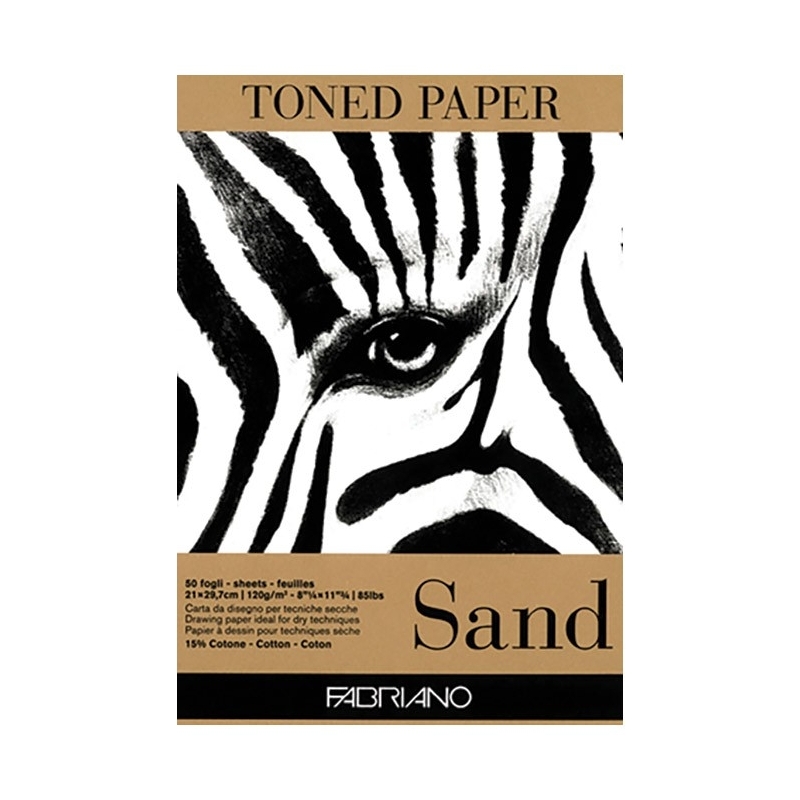 Blok Toned Paper Sand 21x29,7cm 50L 120g Fabriano 19100496 oker